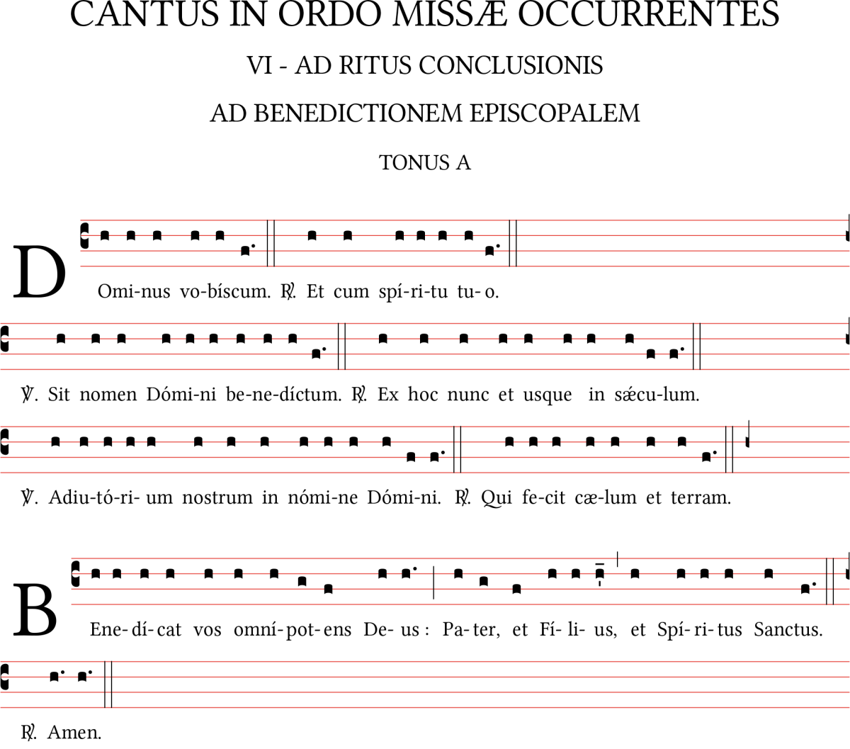Dominus vobiscum (Benedictionem episcopalem - A) - Gregorianum.org