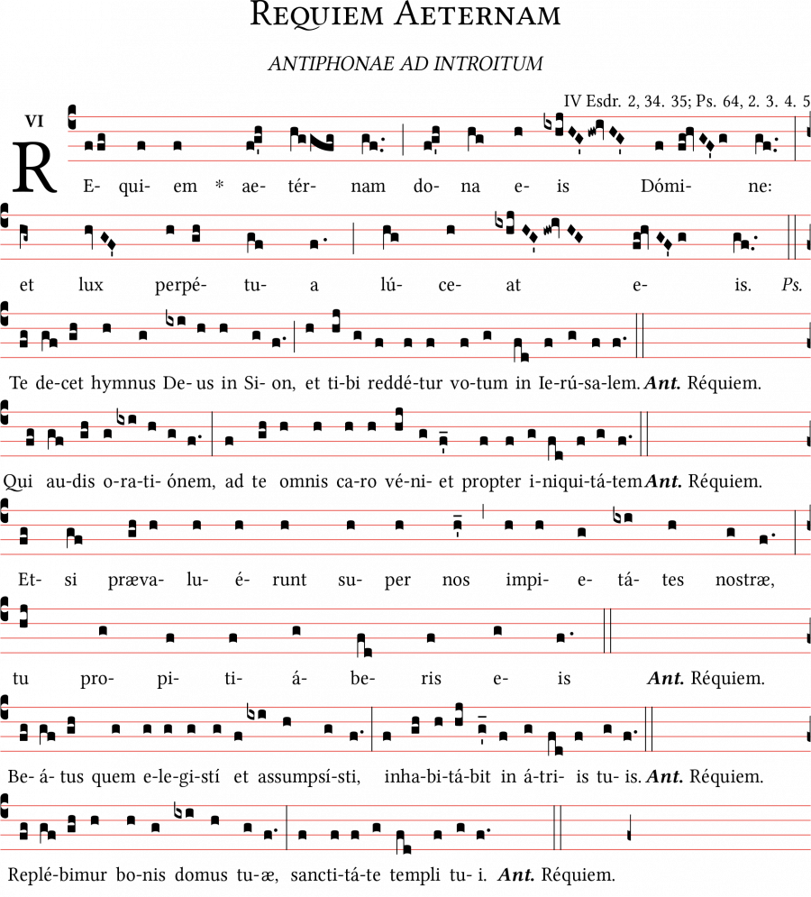 Missa Pro Defunctis (Ordinarius, Introitus et Antiphonae) - Gregorianum.org