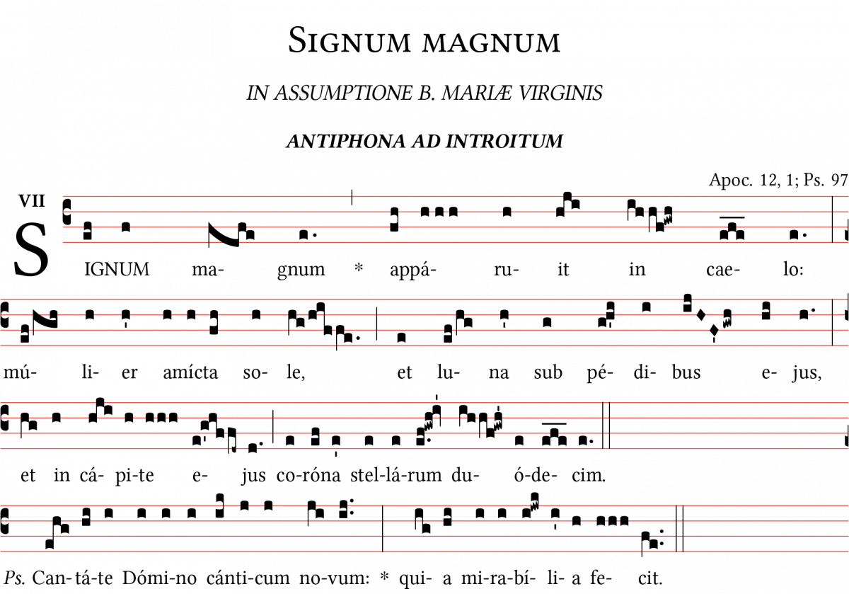 Signum magnum (Antiphona ad introitum VII) - Gregorianum.org