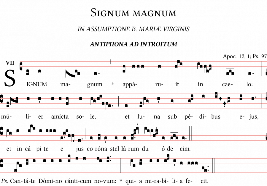 Signum magnum (Antiphona ad introitum VII) - Gregorianum.org