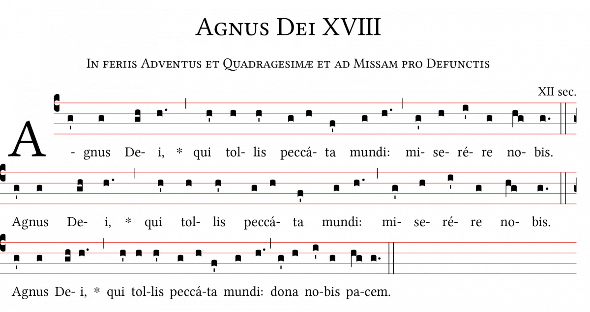 Missa XVIII (in feriis Adventus et Quadragesimae et ad Missam Pro ...