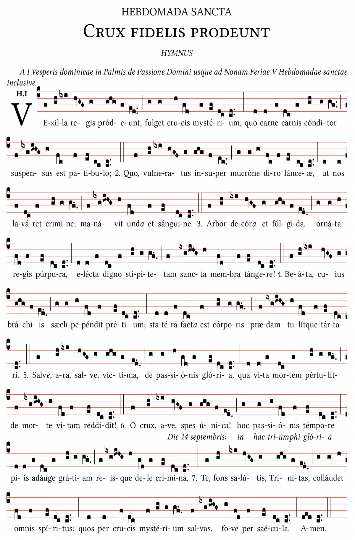 Vexilla Regis (Hymnus) - Gregorianum.org