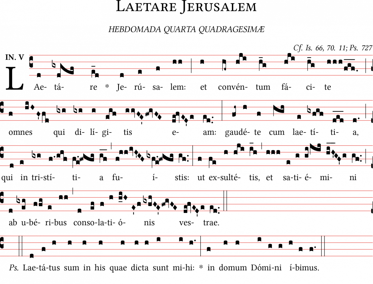 Laetare Jerusalem - Gregorianum.org