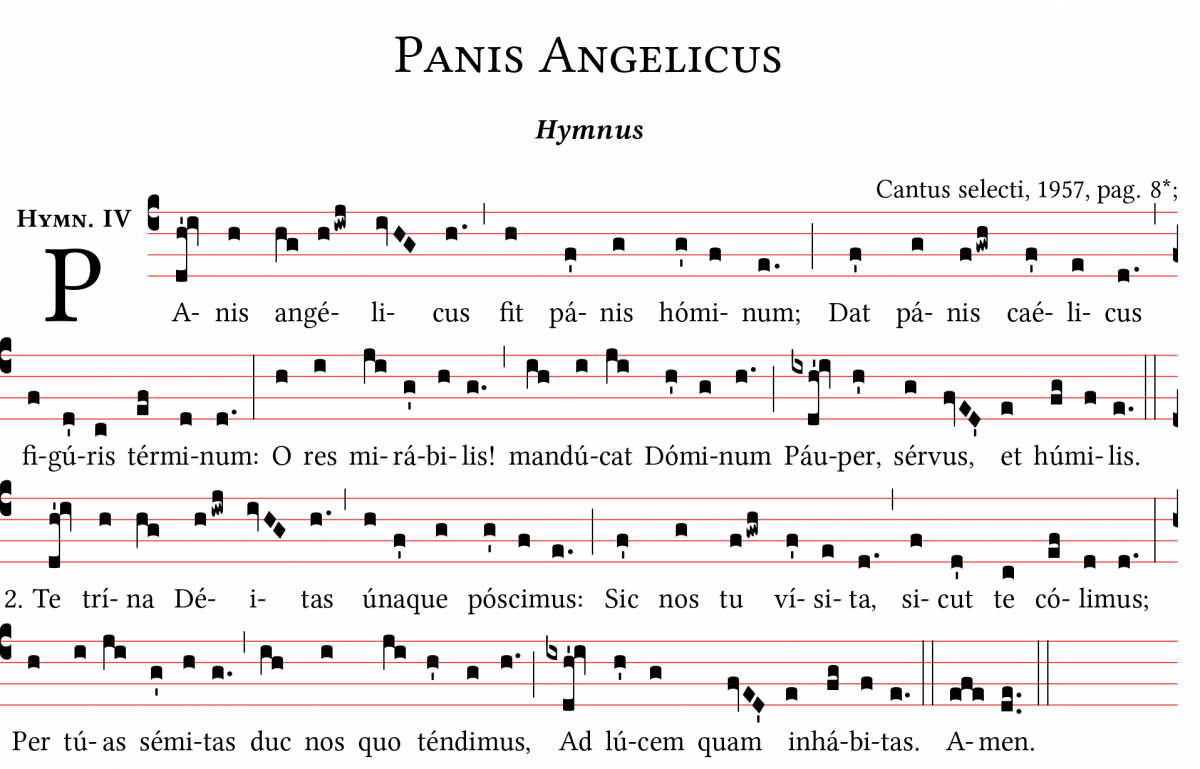 Sacris solemniis (Panis Angelicus) - Gregorianum.org