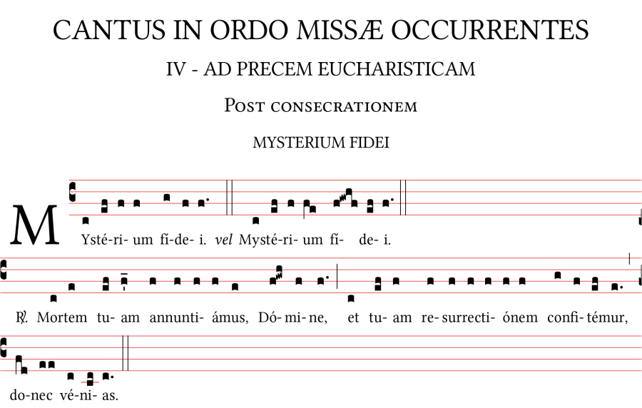 Mysterium fidei (Post consecrationem) - Gregorianum.org