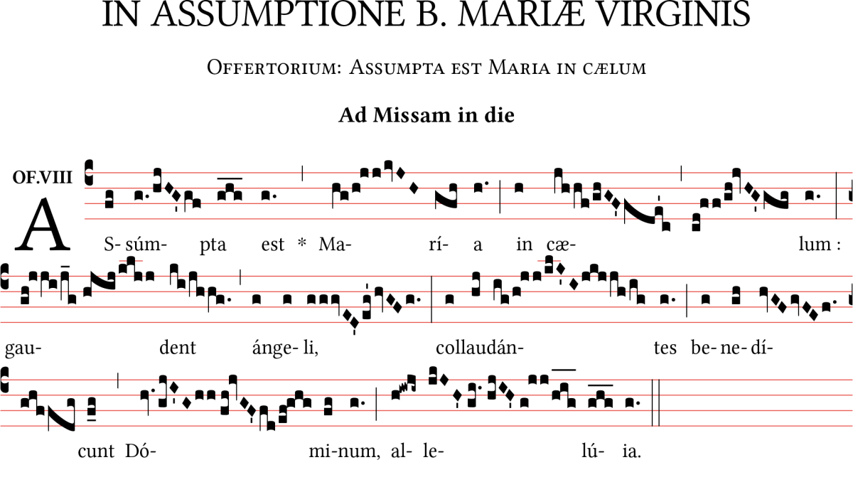 Assumpta est Maria in caelum (Offertorium) - Gregorianum.org