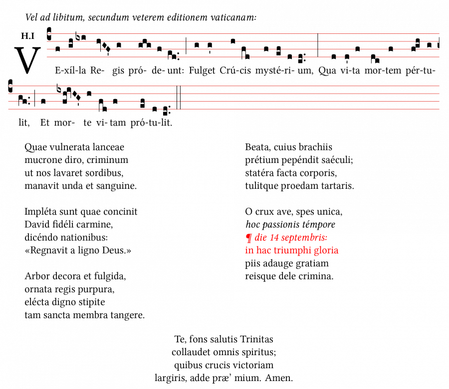 Vexilla Regis (Hymnus) - Gregorianum.org