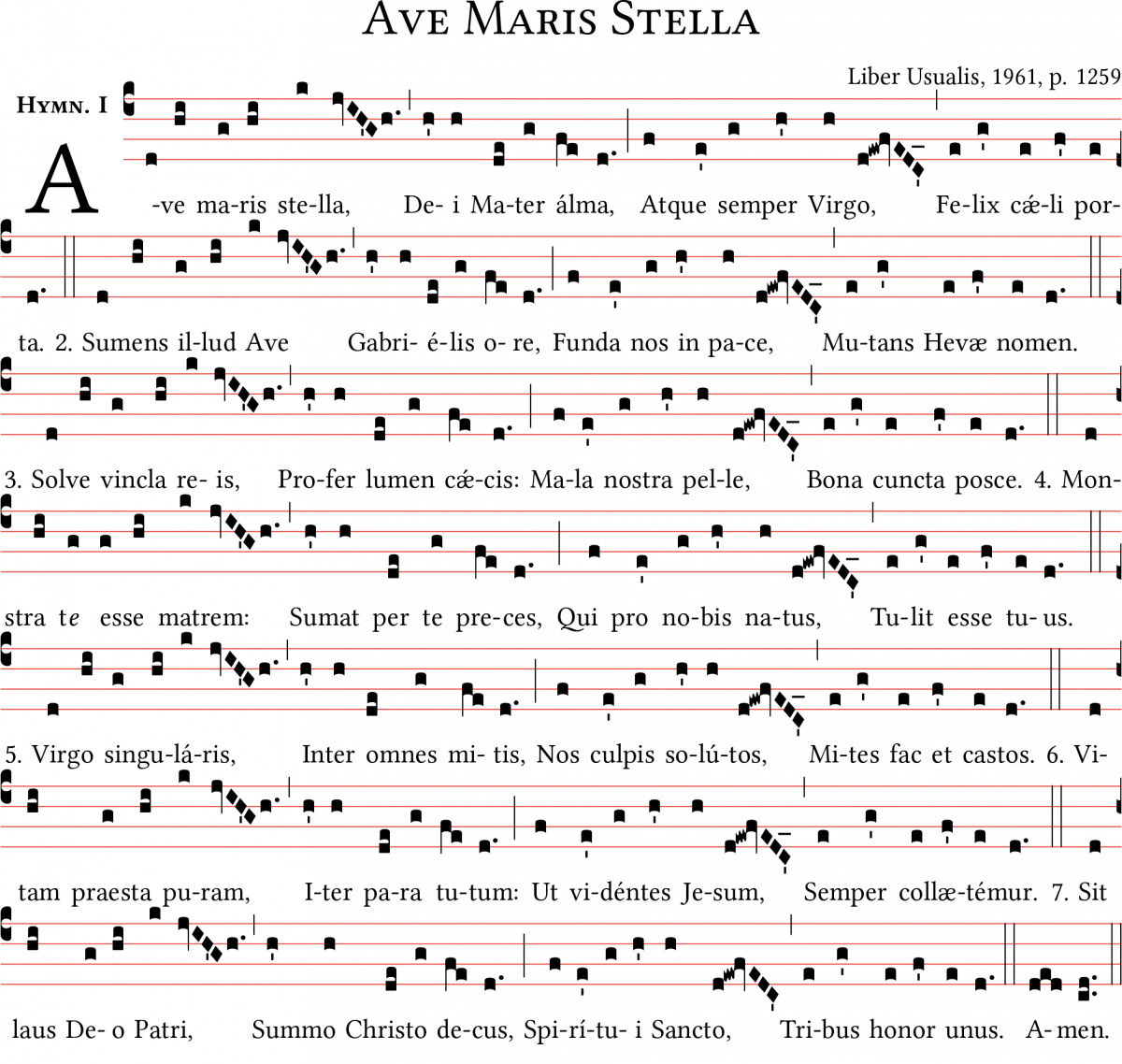 Ave Maris Stella (Solesmes) - Gregorianum.org